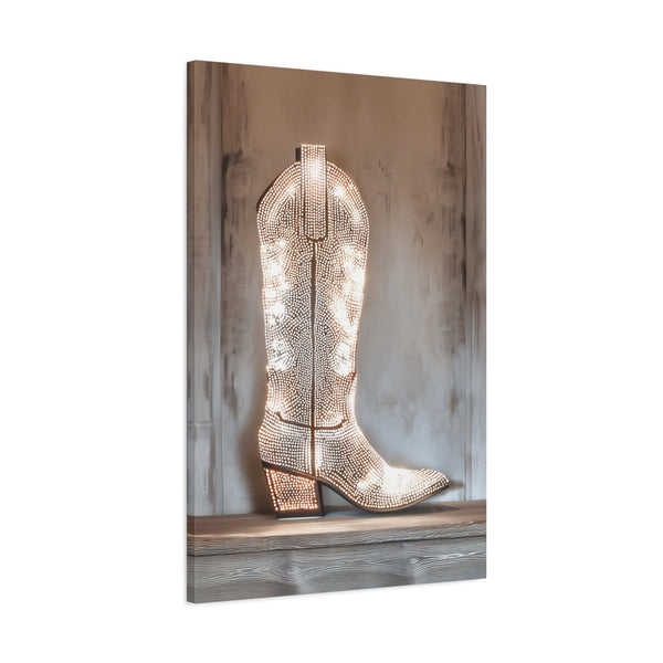 Rhinestone Cowgirl Boot Canvas Wall Art | Glam Western Decor – Cowgirl ...